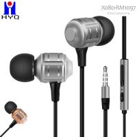 China Wired In Ear Earphones with Mic Volume Control Heavy Bass 3.5mm Metal Headset 32 Ohm for sale