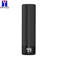 China 2600mAh Digital Display Power Bank Earphones Bluetooth 5.0 TWS Cylindrical Black Battery Case for sale