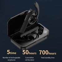 China Mon Eearhook Wireless Bluetooth Earpiece Hands Free QCC Earphones For Driving Office for sale