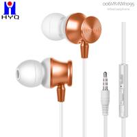 China 10mm 16 Ohm Wired In Ear Earphones with Microphone and Volume Control Metal Earbuds for sale