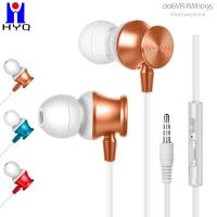 China 10mm 16 Ohm Wired In Ear Earphones with Microphone and Volume Control Metal Earbuds for sale