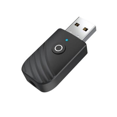 China 10m Audio Transmitter Receiver Adapter Black Light Weight USB Bluetooth 5.0 Wireless for sale