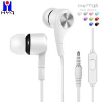 China 120cm Plastic Wired Earphone Round Cable 3.5mm Plug Music Listening Calling for Mobile Phone for sale