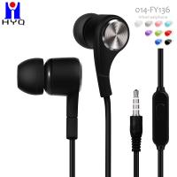 China 120cm Plastic Wired Earphone Round Cable 3.5mm Plug Music Listening Calling for Mobile Phone for sale