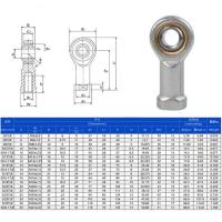 China POS16 Rod End Bearing with Male Thread and M16 6mm Bore Size Made of Chrome Steel for sale
