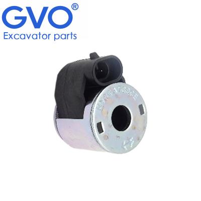 China GVO Pilot Solenoild Valve Coil 24V DC for Heavy Duty Excavator Construction Machinery Spare Parts Replacement Accessories for sale