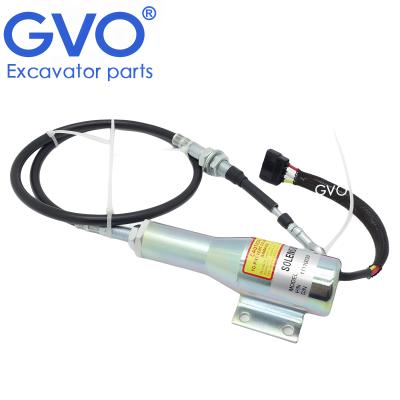 China 11110030 SA-4646-24 SA-4744 Fuel Shut Off Solenoid Valve Fuel Stop Solenoid Shutdown Stop Solenoid for Loader L70C 120C 90C 220D for sale