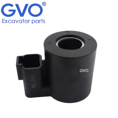 China GVO 485-750 Solenoid Valve Coil 24V for XE-SY Excavator Bulldozer Engineering Machinery Parts Electrical Components Engine Parts for sale