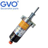 China GVO 1554653 Engine Stop Solenoid Valve Fuel Shutoff Solenoid Valve for E330B E330C 973C Excavator Bulldozer Electrical Component for sale