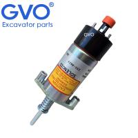 China GVO 1554653 Engine Stop Solenoid Valve Fuel Shutoff Solenoid Valve for E330B E330C 973C Excavator Bulldozer Electrical Component for sale