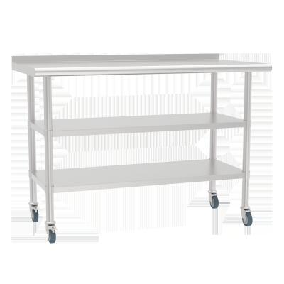 China Commercial Heavy Duty Stainless Steel Table With Caster Wheels NSF Certified For Prep Work In Restaurant Home Hotel for sale