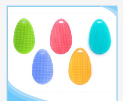 China Oval Shape Silicone Mold Tools , Silicone Kitchen Tools Multifunctional Dishwashing Brush for sale