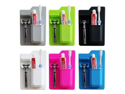 China 100% Waterproof Silicone Tooth Brush Razor Holder Eco - Friendly For Bathroom for sale
