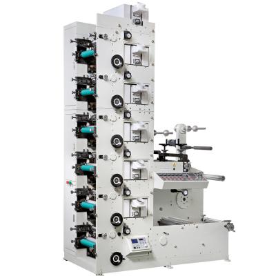 China 6 Color Flexo Graphic Printing Machine 320mm with Slitting Function for Gun Label Sticker for sale