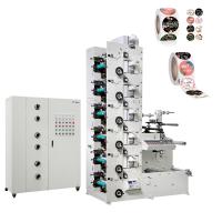 China 6 Color Flexo Label Printing Machine , 520mm Pvc Sticker Printing Machine for sale