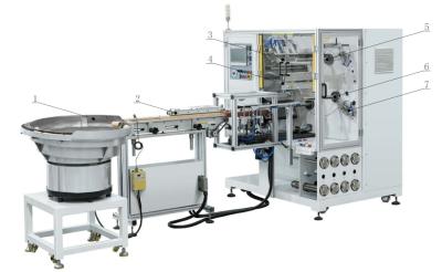 China Automatic Label Paper Sticker Rewinding Machine 330mm Width 350mm Diameter Auto Core Loading for sale