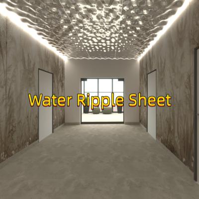 China Customize Big Wave Water Ripple Stainless Steel Metal Sheet 0.8*1220*2440mm Mirror Wavy Sheet for sale