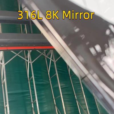 China Super 8K Mirror AISI 316L SUS316L TP316L  Stainless Steel Sheet Cold Rolled 0.5*1000mm For Kitchen for sale