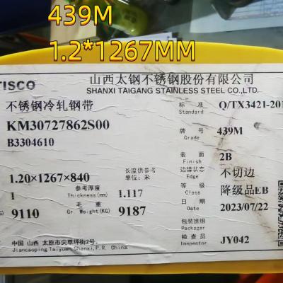 China 1.4510 Stainless Steel Equivalent SUS439 AISI 439 Stainless Steel Metal Sheet 0.5-3.0mm 2D Surface for sale