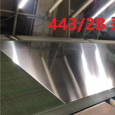 China AISI 434  DIN 1.4113 Ferrritic Alloy 443 Stainless Steel Sheet 2B SUS443  SS443 Sheet for sale