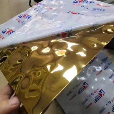 China Ceiling Of Bar Water Wave Stainless Steel Panel 0.6*1220*2440mm for sale
