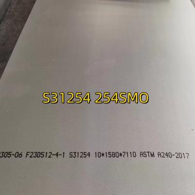 China ASTM A240 254SMO S31254 F44 Stainless Steel Plate 6*1219*6000mm SMO254 Plate for sale