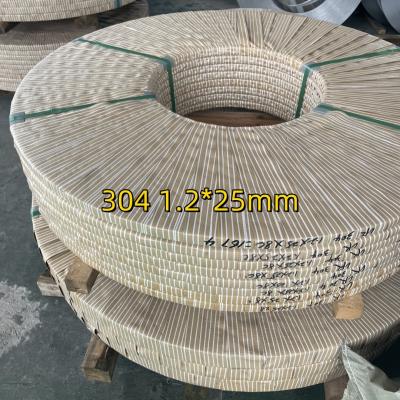 China 0.3mm-4mm 304 1.4301 Stainless Steel Strip Coil  Cold Rolled 2B Surface Used For Banding for sale