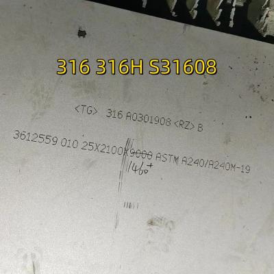 China A240 SS 316L TP316L 316 6mm Thickness X 2000 Mm Length X 1000 Mm Width DIN 1.4404 Inox  Plate for sale