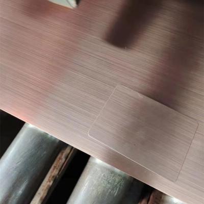 China Stainless Steel Sheet  304 Grade Colour Sheet Rose Gold Mirror Hairline Sheet Size:1250MM X 2500MM for sale