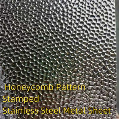 China Stainless Steel Decorative Material Honeycomb Pattern Stamped Stainless Steel Metal Sheet For Wall Metal Decorative Panel for sale