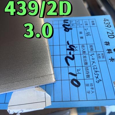 China 439 SUS439M UNS S43035 DIN1.4510 Stainless Steel Sheet Cold Rolled 2D Surface Used For Exhaust Systems for sale