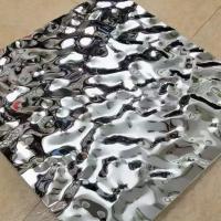 China 201 304 Embossed Water Pattern Stainless Steel Sheets For Architectural Outdoor Use for sale