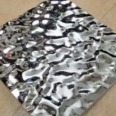 China 201 304 Embossed Water Pattern Stainless Steel Sheets For Architectural Outdoor Use for sale