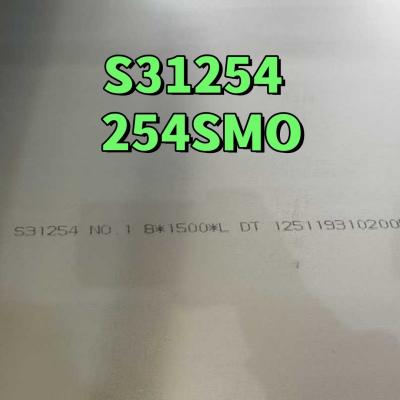 China Super Austenitic  254SMO EN 1.4547   ASTM A240 S31254  Hot Rolled Stainless Steel Plate  8.0*1500*6000mm for sale