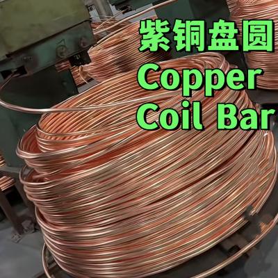 China CoilS Of Copper Rod (8MM) 10mm  High Purity Copper Coil Bar T1 T2 Customized High Ductility for sale