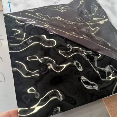 China Decorative SUS304  Embossed Water Pattern Stainless Steel Sheet For Architectural Outdoor for sale