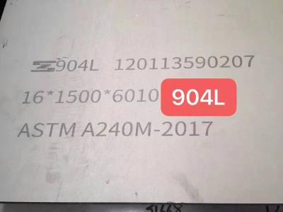 China Hot Rolled 904L Stainless Steel Plate Corrosion Resistant 1500 x 6000mm Alloy 904L for sale