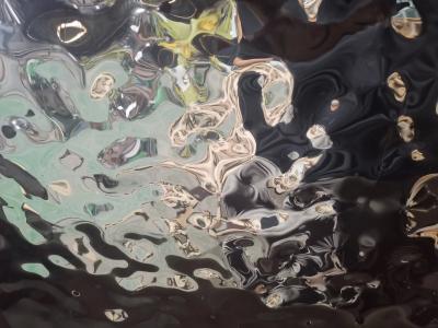 China 304 Stainless Steel Stamped Metal Sheet with Water Ripple Style 3D Embossed Decorative Wall Panel for sale