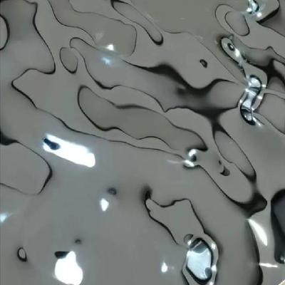 China 304 Stainless Steel Water Ripple Sheet with 0.5mm Thickness and Polished Surface for Wall Panels for sale