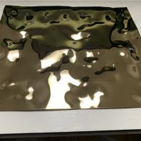 China Mirror Gold Color Water Ripple Stainless Steel Sheet 304 Grade for Decorative Ceiling Panels for sale
