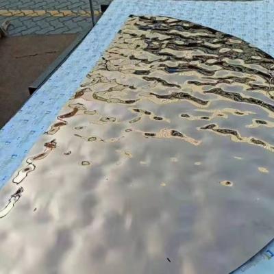 China AISI304 Stainless Steel Water Ripple Sheet 4FT*8FT Embossed Sheet with Polished Surface for sale