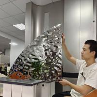 China Water Ripple Pattern Plate Stainless Steel Sheet 0.4 - 1.5mm Thickness 4FT*8FT Size with Laser Film for sale