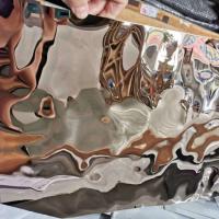 China Mirror Polished 430 Grade Cold Rolled Water Ripple Stainless Steel Sheet with PVD Color for sale