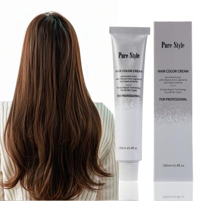 China Professional Herbal Hair Color Cream Natural Hair Dye Non-Allergic and Low Ammonia OEM Hair Dye Factory Manufacturers for sale