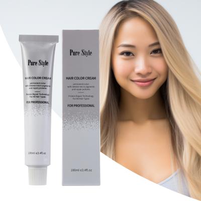 China Hair Dye Factory OEM ODM 47 Colors Natural Herbal Ingredients Permanent Professional Ammonia Free Non Allergic Hair Color Cream for sale