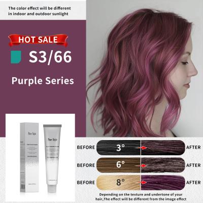 China Japanese Style 100ml PureStyle High Quality Cream Hair Coloring Professional Salon Natural OEM Hair Color Mannufactuer for sale