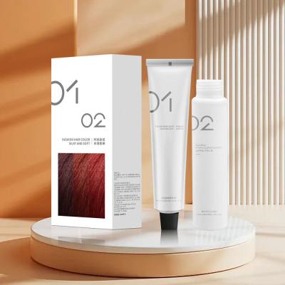 China Factory Peroxide Cream Semi Permanent Hair Dye Kit Ammonia Free for Home OEM Available for sale
