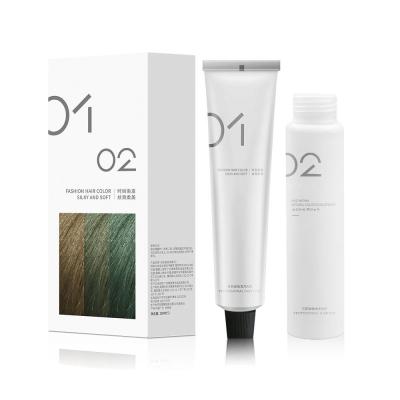 China Home Hair Dyeing Cream Kit Ammonia Free with Preoxide Cream Permanent Hair Dye OEM MOQ 5000 PCS for sale