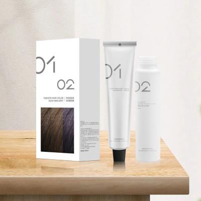 China Factory Low Ammonia Peroxide Cream Semi Permanent Hair Dye 100ML For Home OEM Available for sale