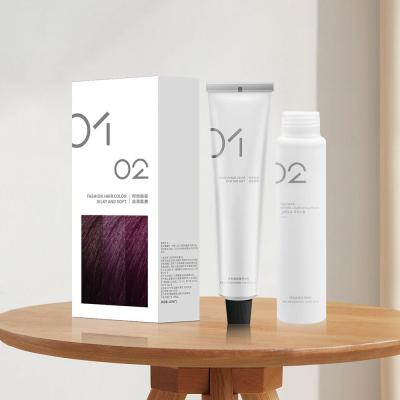 China Herbal Home Hair Dye Cream Kit Factory Wholesale Ammonia Free with Peroxide Cream OEM Available for sale